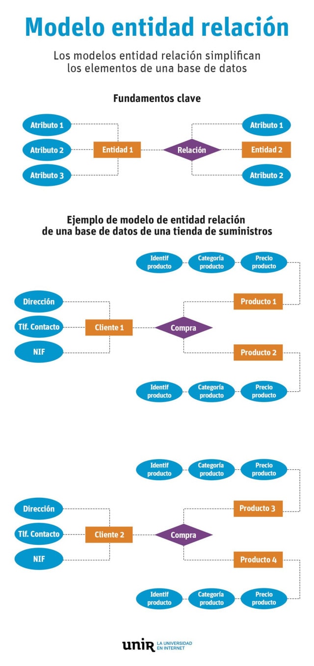 ¿Qué es el modelo entidad relación en BBDD? | UNIR
