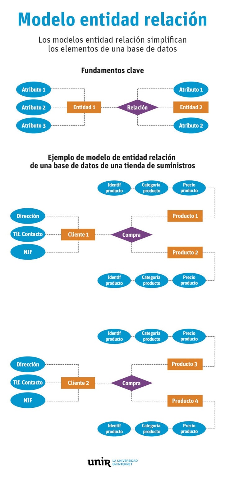 ¿Qué es el modelo entidad relación en BBDD? | UNIR